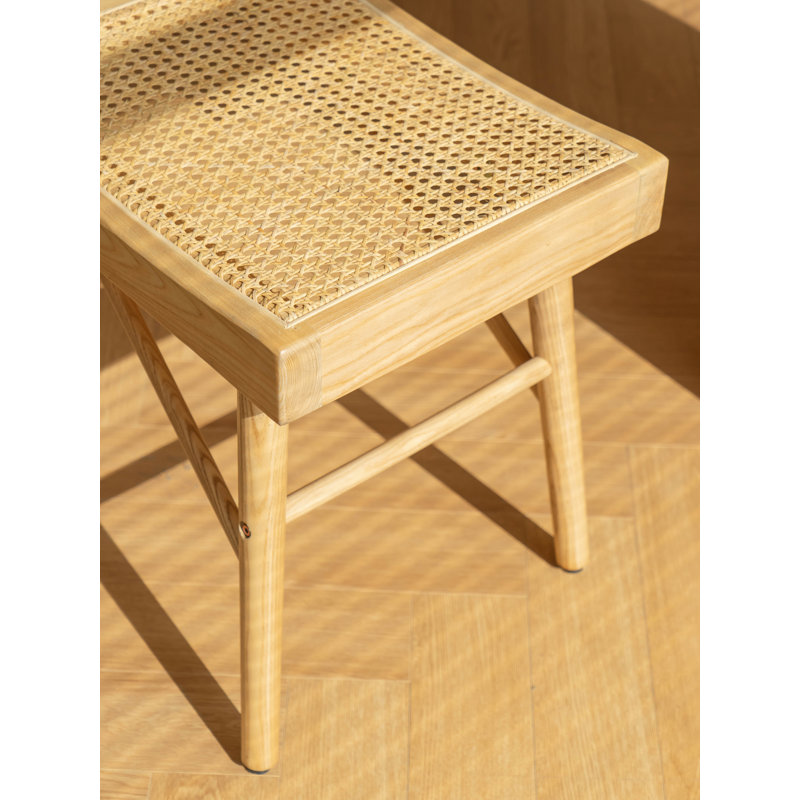 Red Barrel Studio® Brylynn Solid Wood & Cane Bench & Reviews | Wayfair